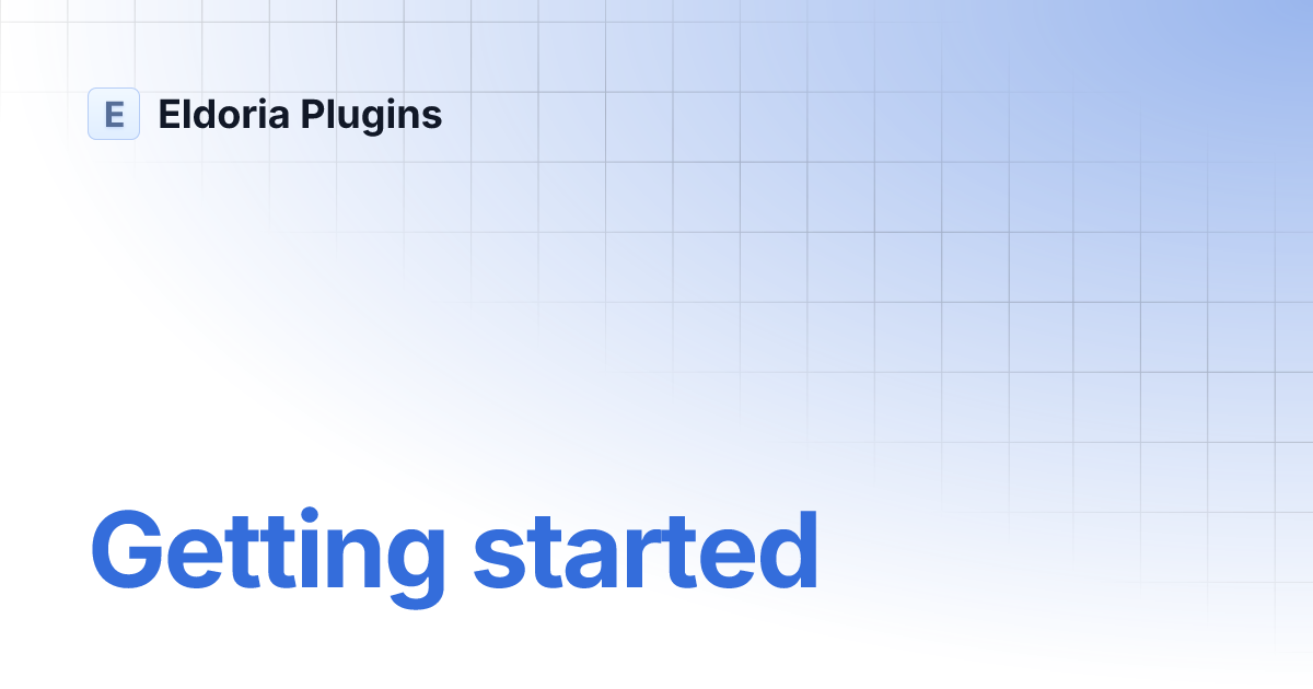 Getting started | Eldoria Plugins